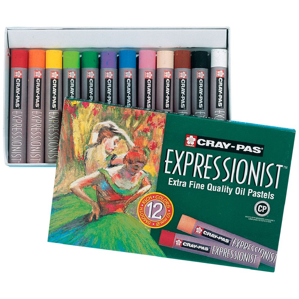 Sakura Cray-Pas Expressionist Soft Oil Pastels – 12 Colour Set
