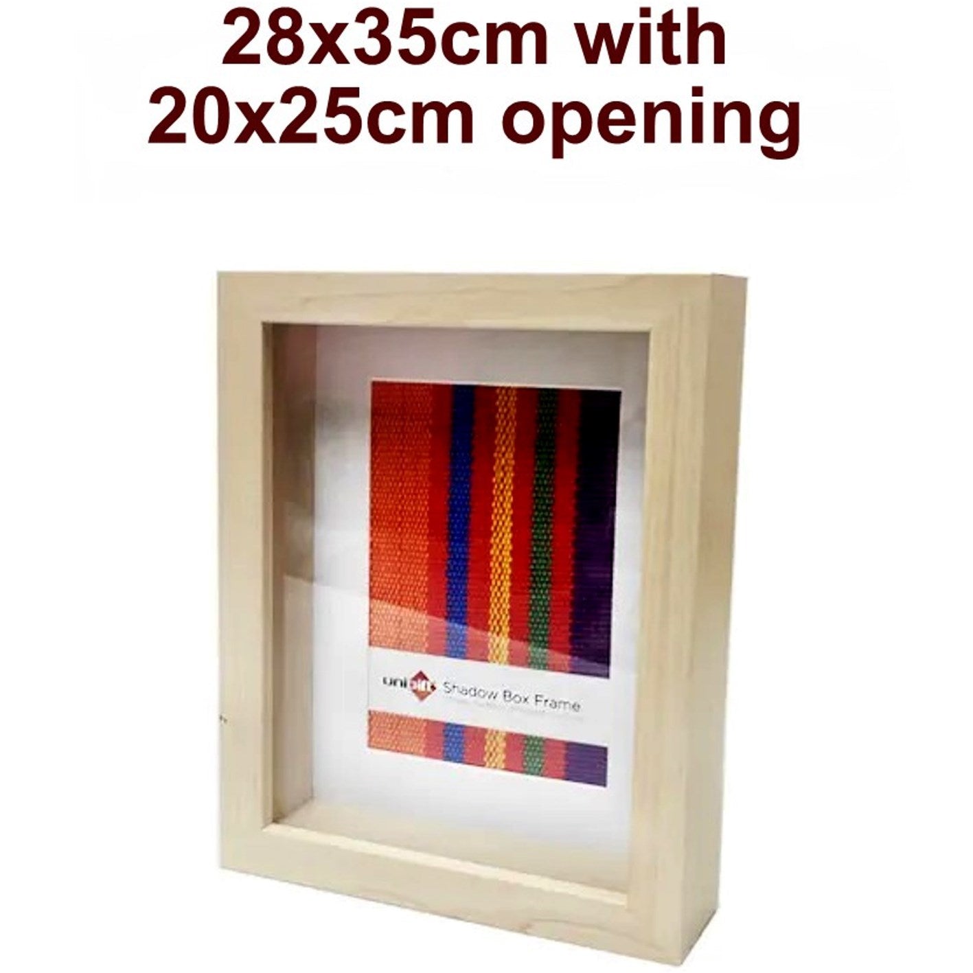 Natural Shadow Box Frame 28x35cm – 3D Photo & Artwork Display UniGift