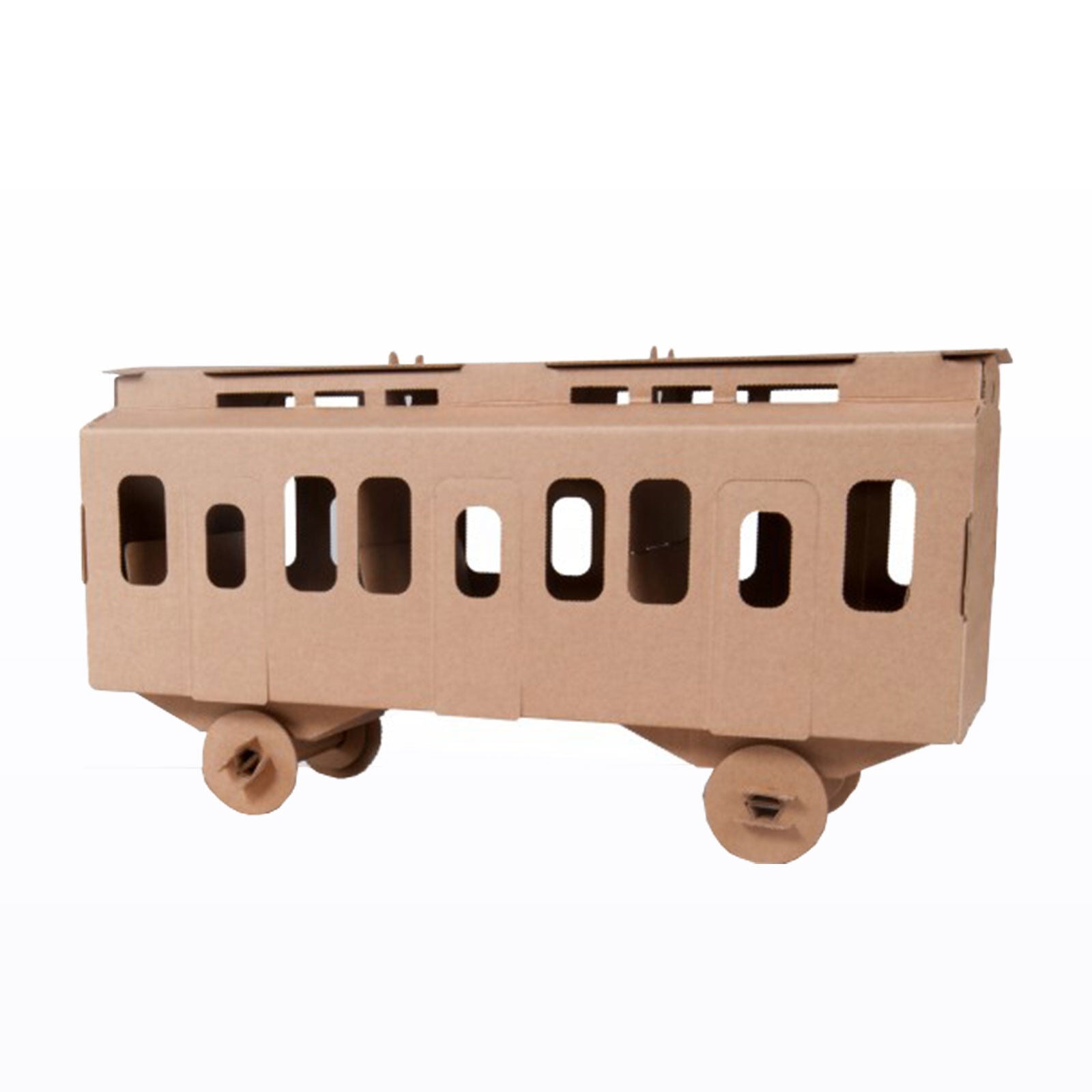 Leolandia Fold-up Cardboard Railway Passenger Train DIY 3D Model Build