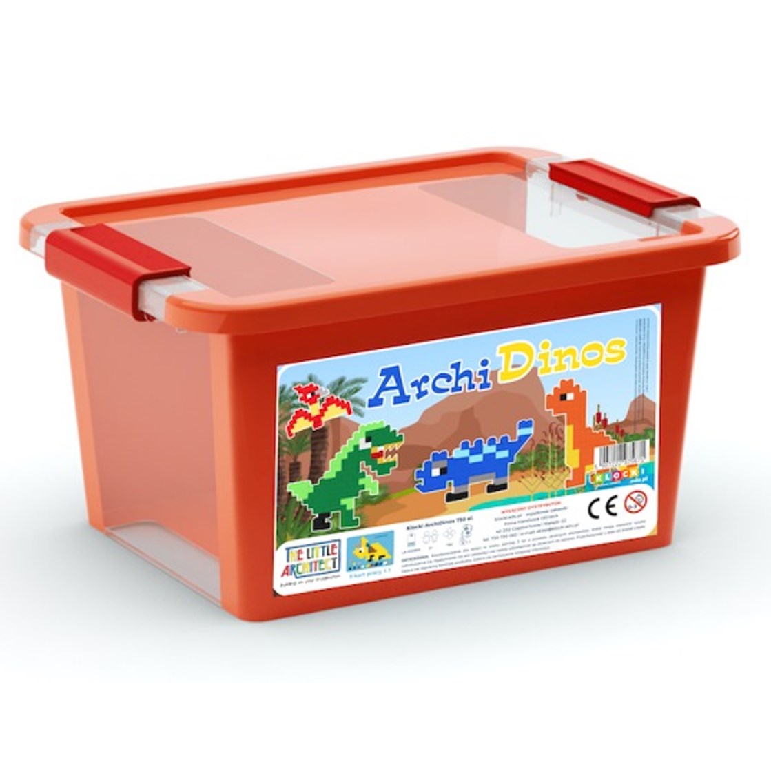 The Little Architect Kids Building Blocks Set 750pcs Archi Dinos Box