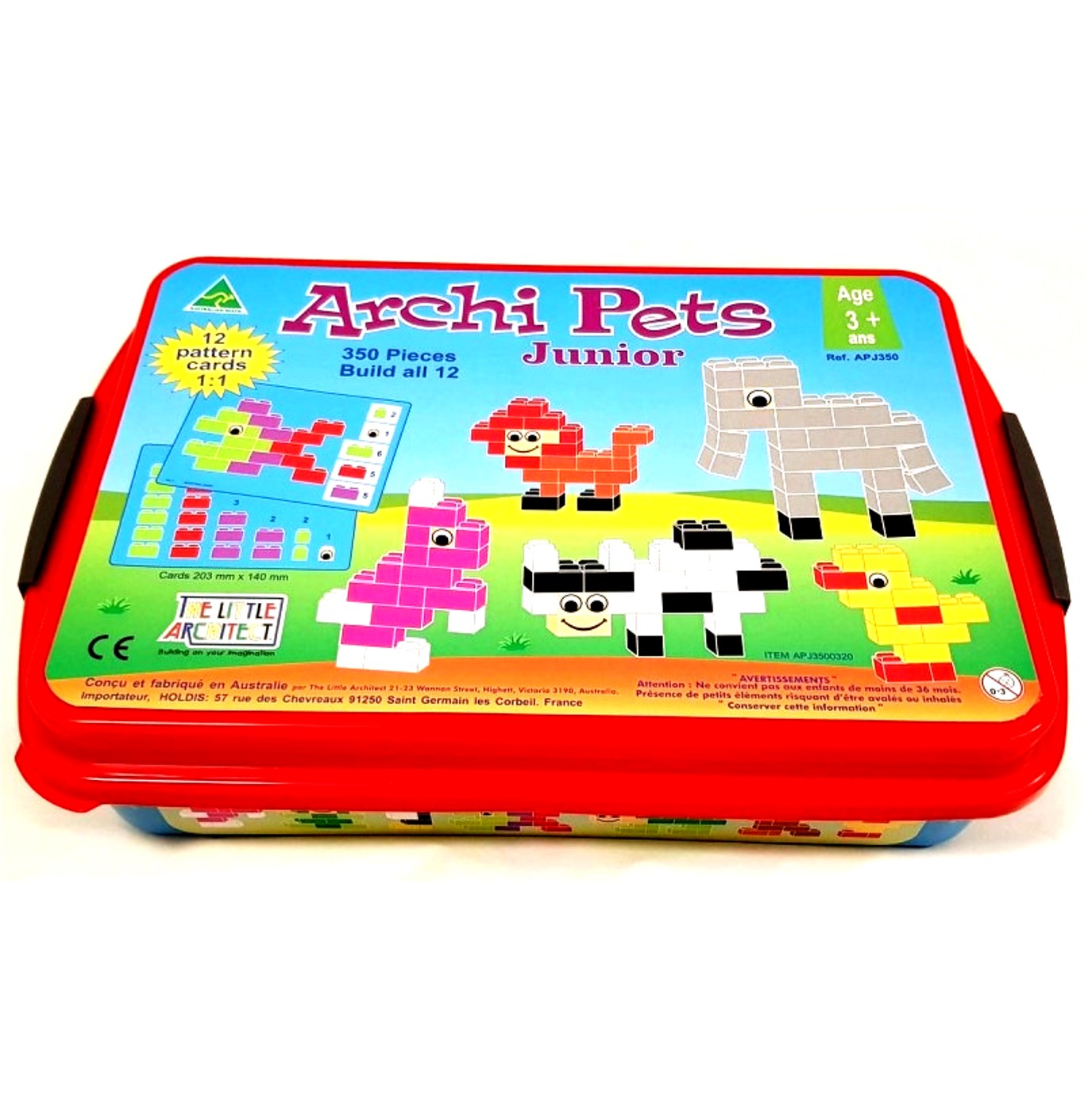 The Little Architect Kids Building Blocks Set 350pcs Archi Pets Junior