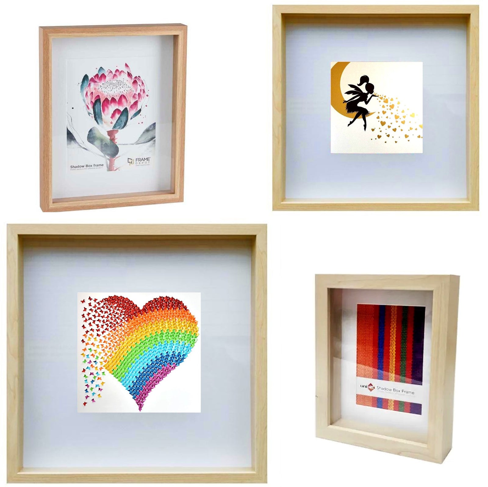 Natural Shadow Box Frame 28x35cm – 3D Photo & Artwork Display UniGift
