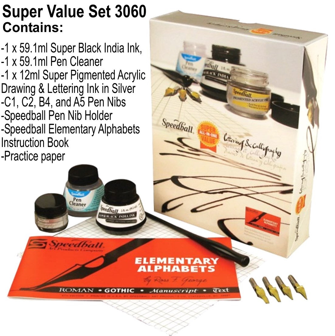 Speedball Calligraphy & Lettering Kit - Super Value Set