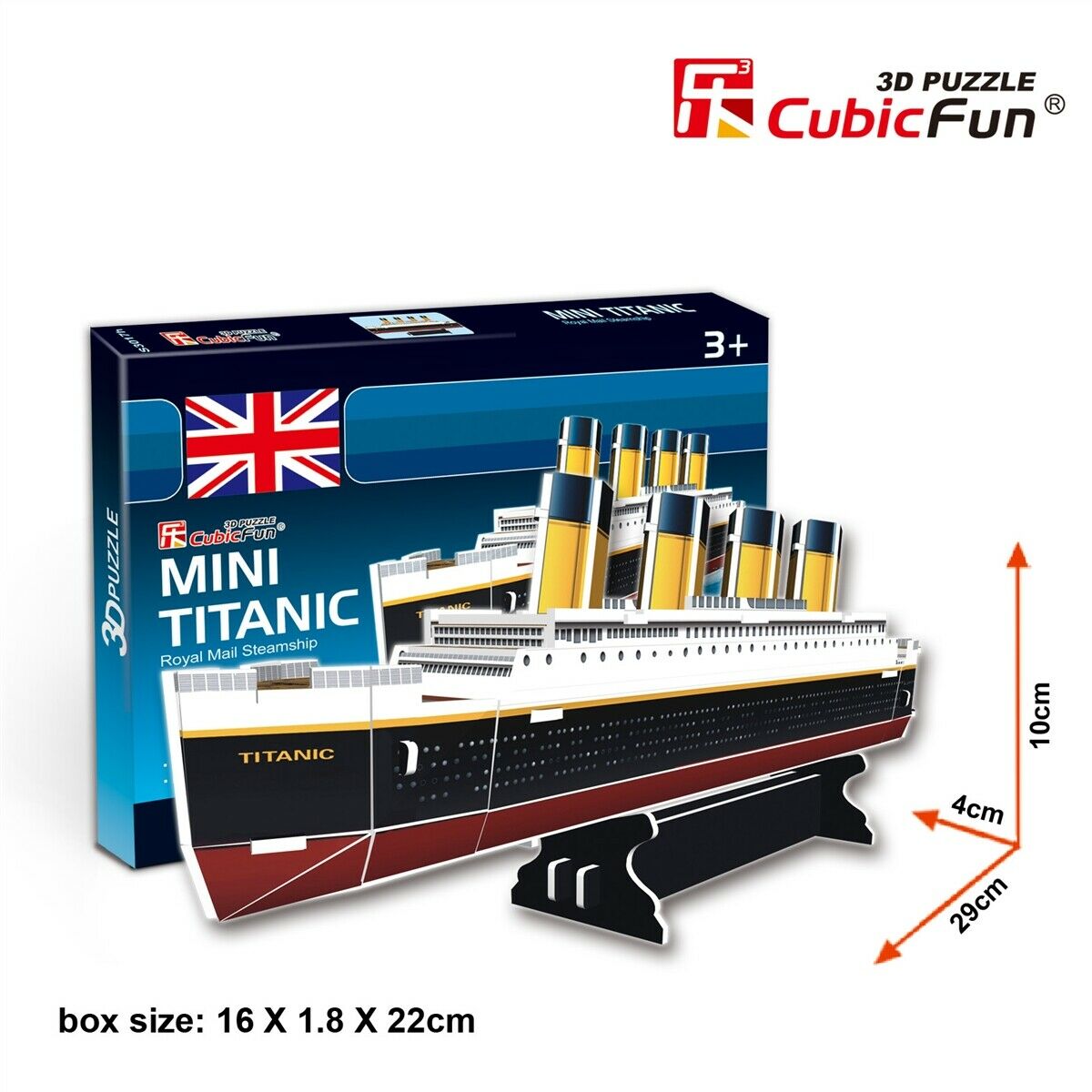 Cubic Fun Titanic Steamship 3D Puzzle Model Building Kit