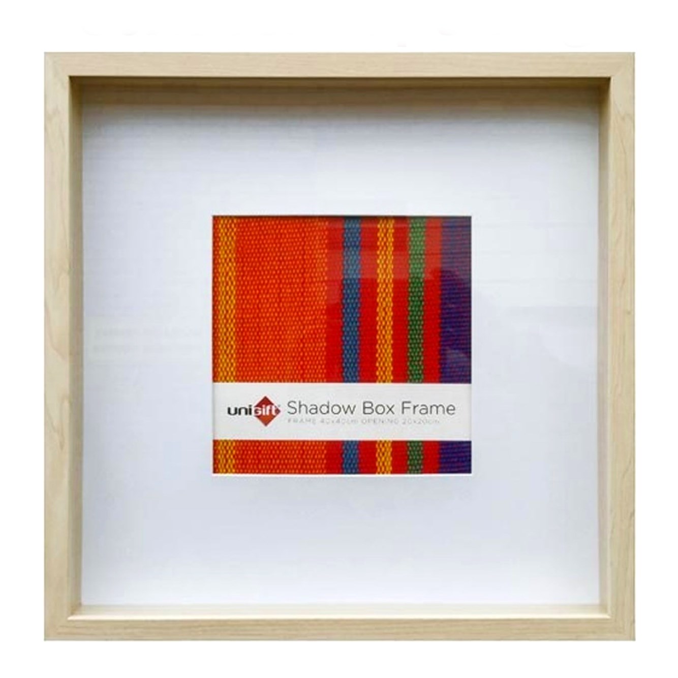Natural Shadow Box Frame 50x50cm – 3D Photo & Artwork Display UniGift