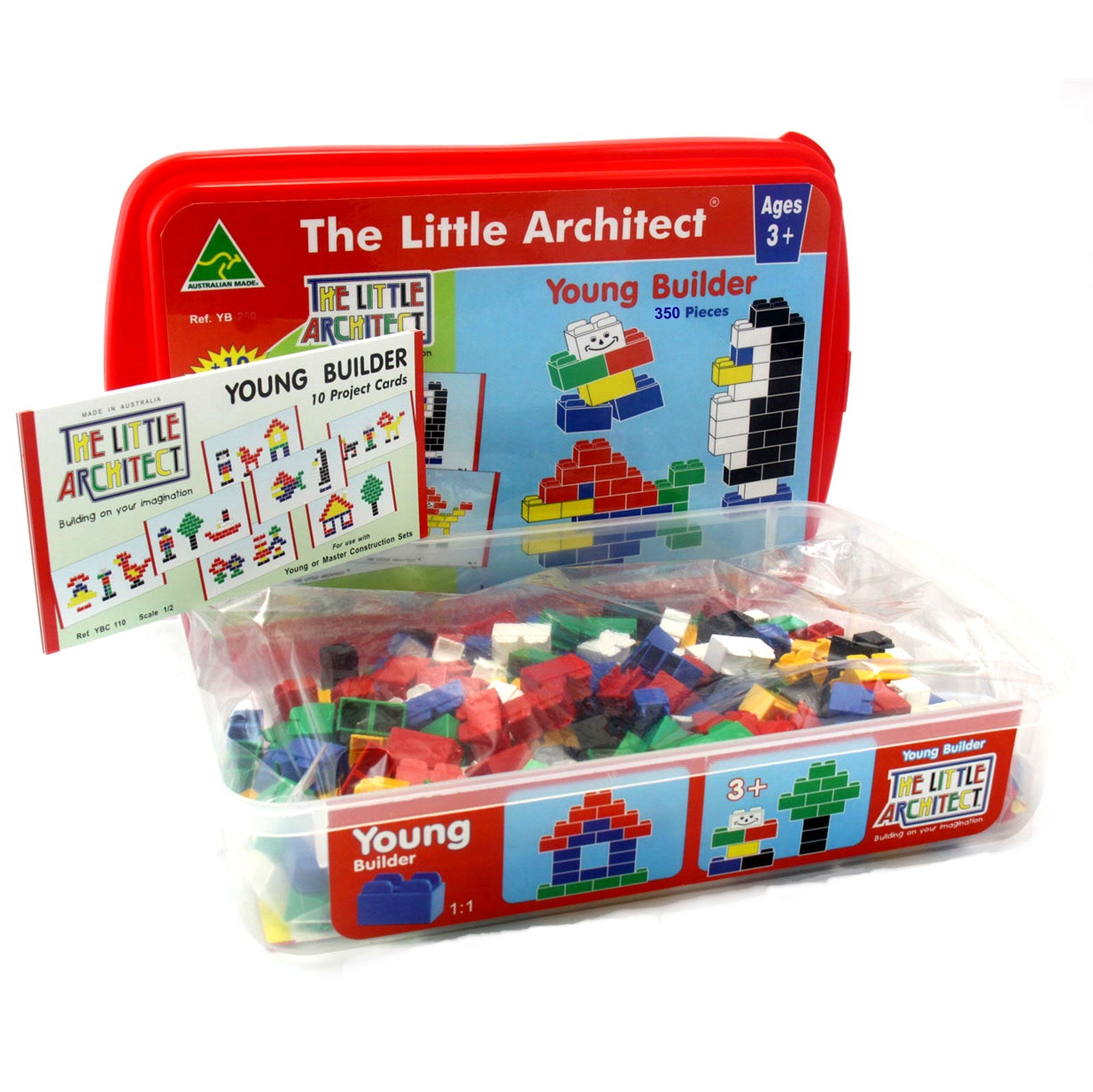 The Little Architect Kids Building Blocks Set 350pcs Young Builder Box